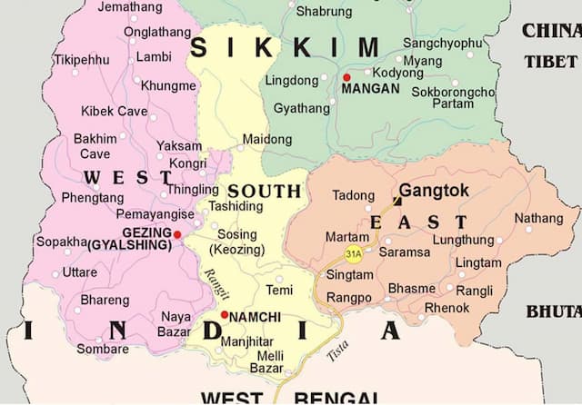Sikkim Geography & Map | Flamingo Travels